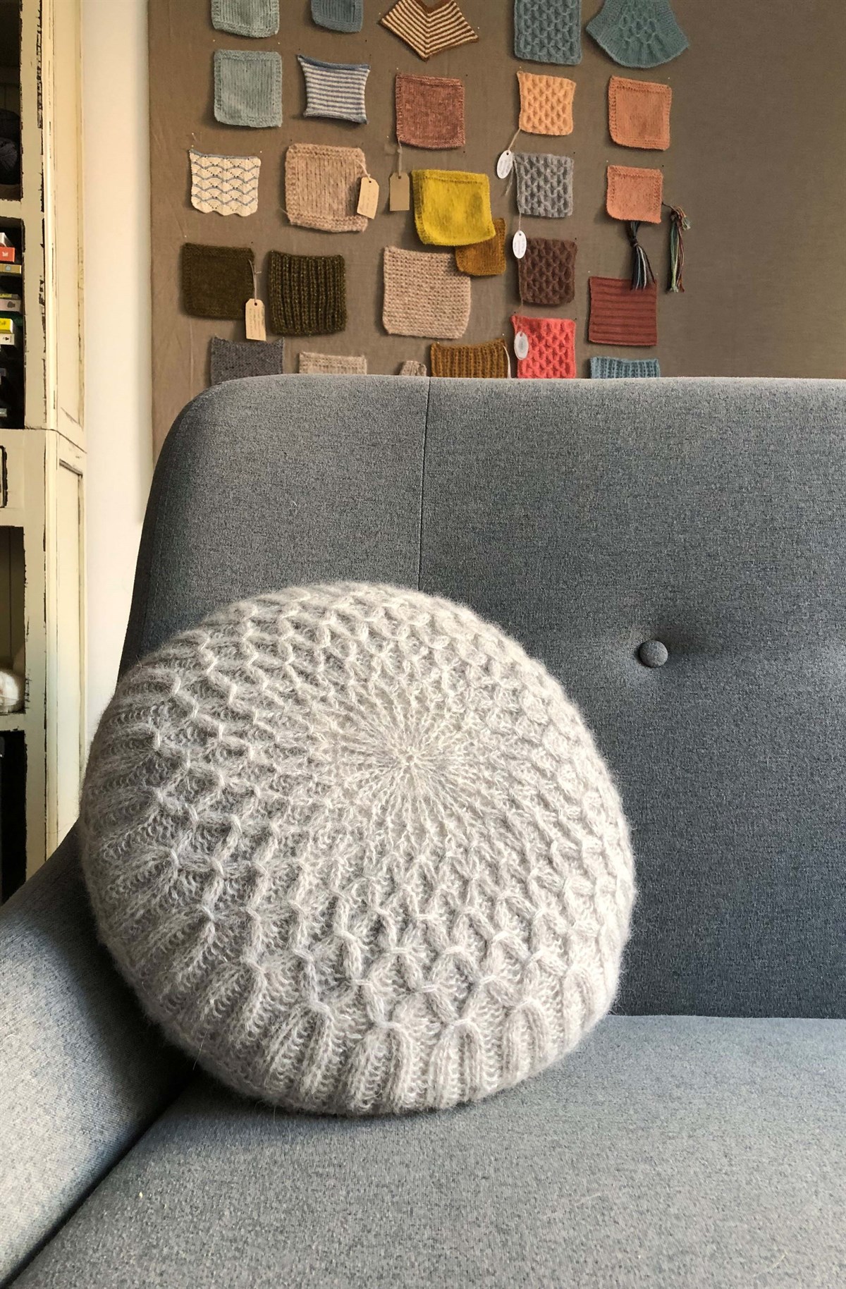 203 ROUND CUSHION WITH SMOCK ENG from CaMaRose